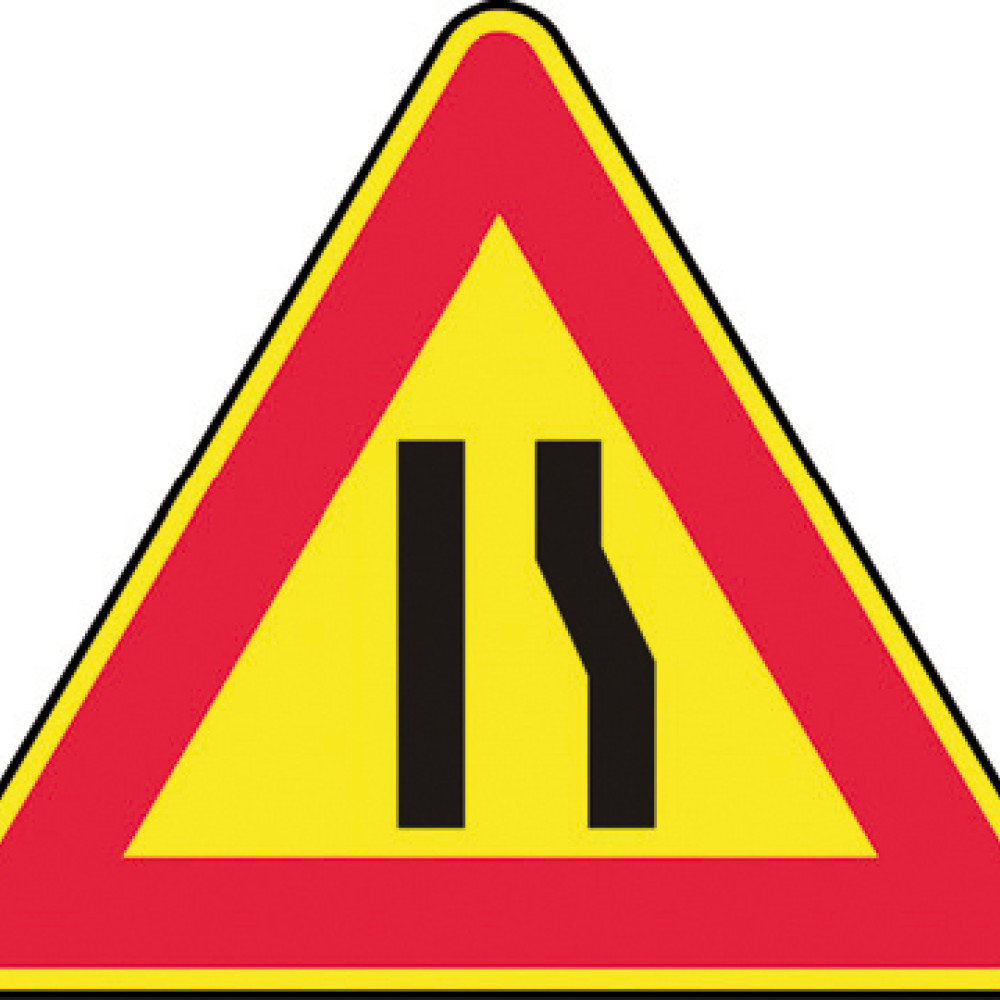 Strettoia asimmetrica a destra